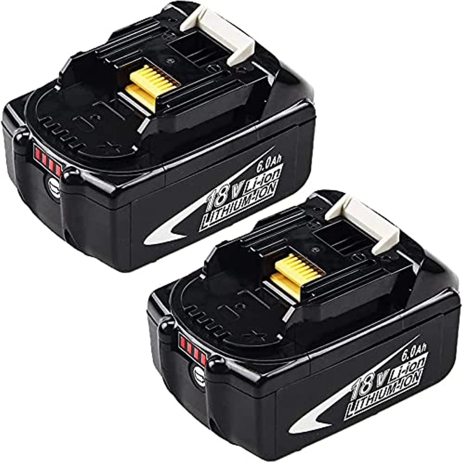 OHYES BAT 2 pack 6.0ah bl1860b replacement battery compatible with 18v battery bl1860b-2 bl1860 ...