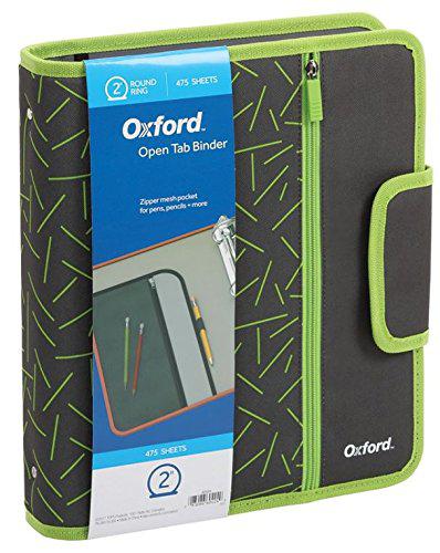 TOPS RNAB076NCCXFG oxford (tm) open tab binder, 2" round ring, 475 ...