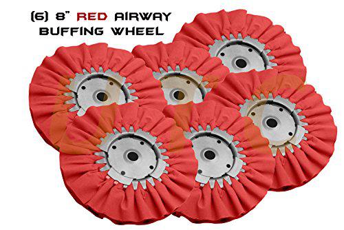 UTC utc (6) 8" red airway buffing wheel for polish step of aluminum ...