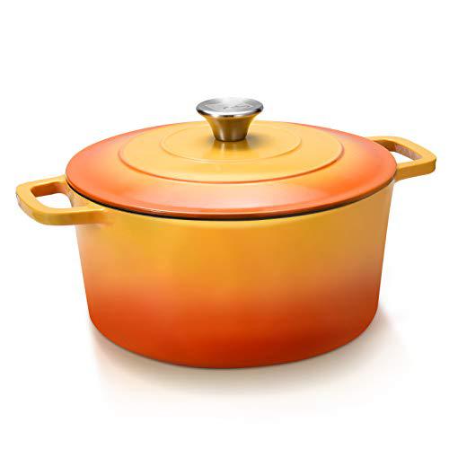 KOCH SYSTEME CS csk cast iron dutch oven, 5 quart oven pot with ...