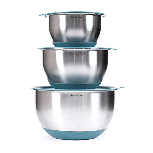 stone & clay multifunctional mixing bowls - stainless steel measuring ...
