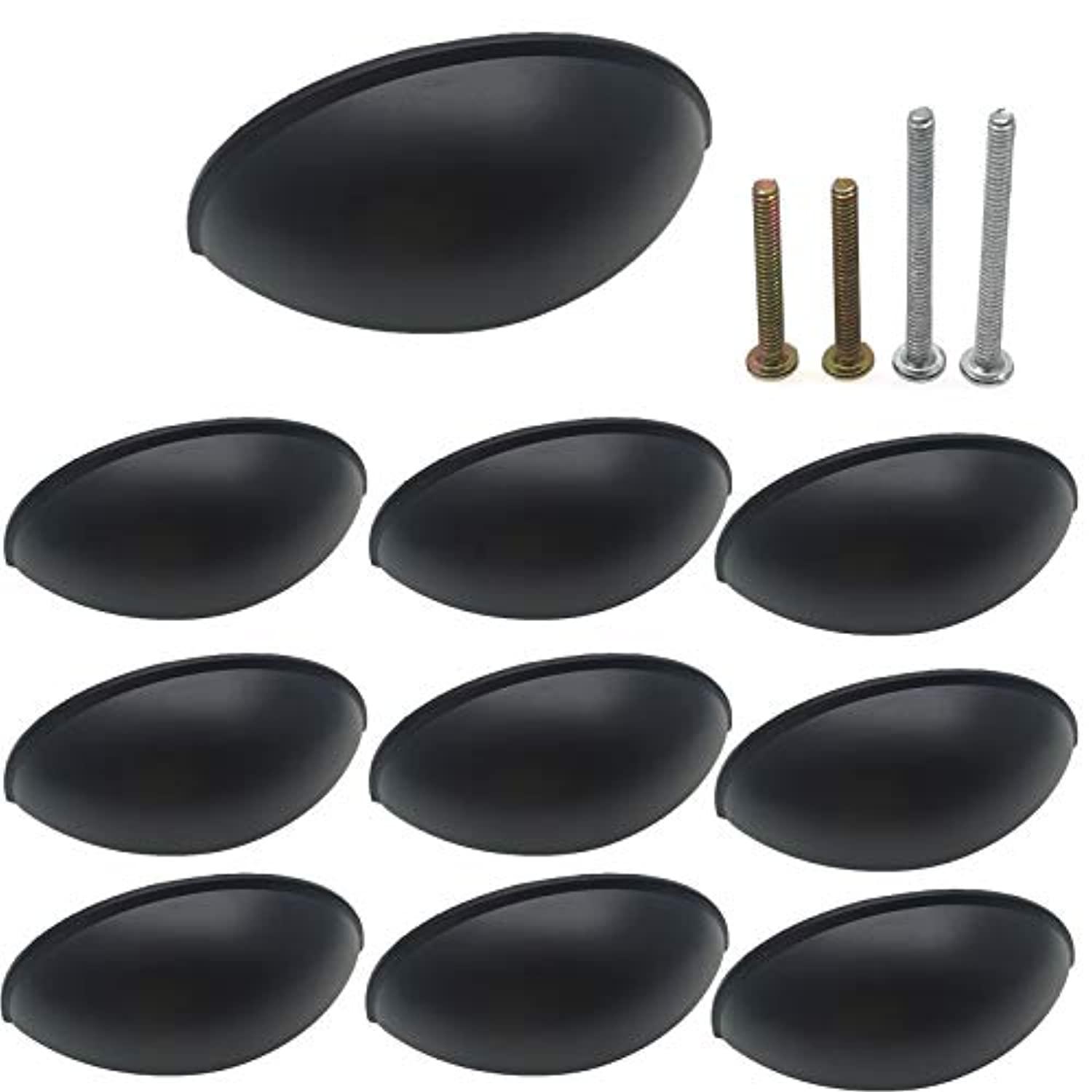 m mimhooy 3 inch black drawer pulls, cabinet cup pulls dresser drawer ...