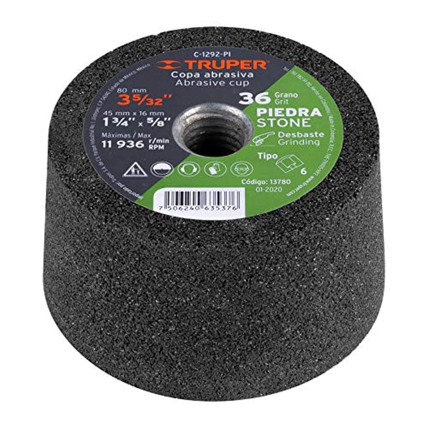 Truper truper c-1292-pi 3 5/32" cup grinding wheels, silicon carbide ...