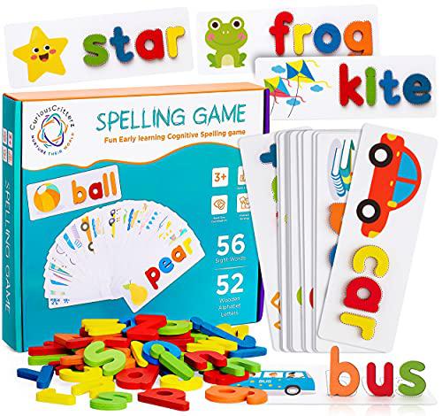 curious critterz see and spell learning toy, spelling games 3-6yrs, cvc ...